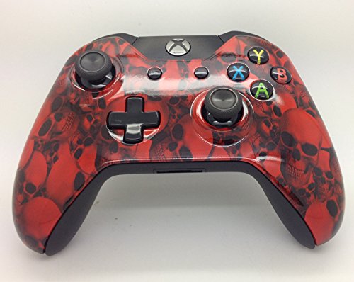E-MODS GAMING Xbox One Original Hydro Dipped Big RED Skull Controller Shell Mod - Front Shell