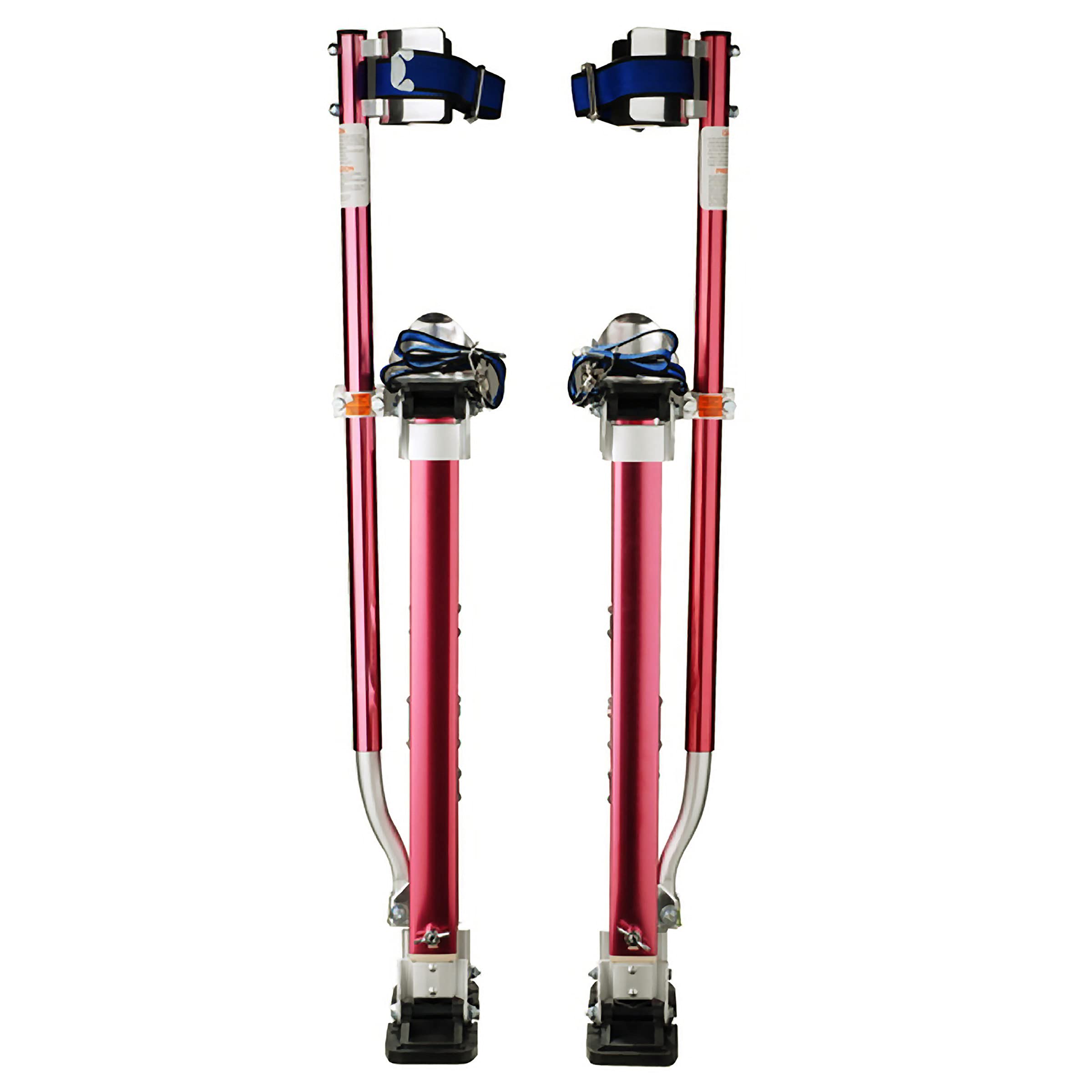 Drywall Stilts β 18-30-inch Aluminum Spring Loaded Stilts with A Locking Heel Strap for Construction, Painting, and Finishing by Pentagon Tools (Red)