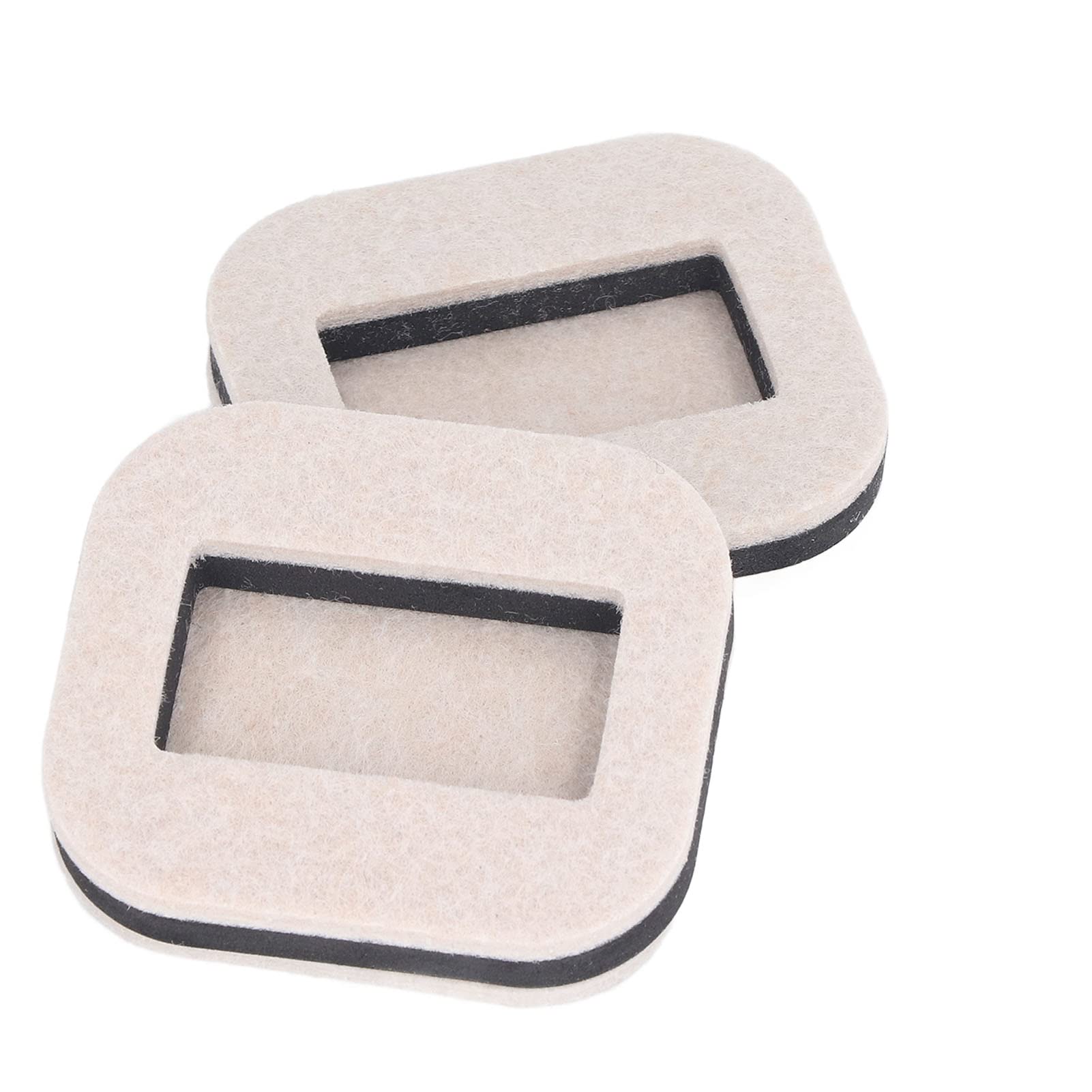 FeltCasterCup, Concave Design ChairWheelFeltPad Rectangle for Hardwood Floor