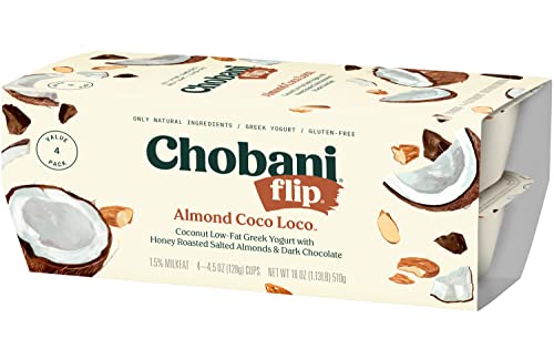 Chobani® Flip Low-fat Greek Yogurt, Chocolate Almond Coco Loco 4.5oz, 4-pack