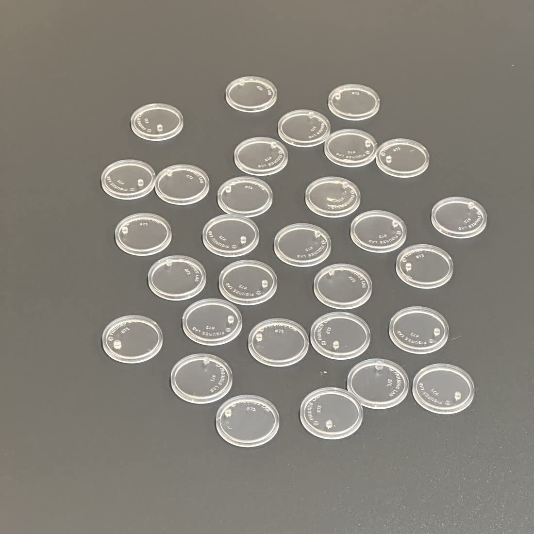 FIGURESLAB 30Pcs 25mm wide Round Clear Figure Display Stand Base Fit for 3.75” MODERN Star Wars / MODERN Gi Joe / Marvel Legends Action Figure toy