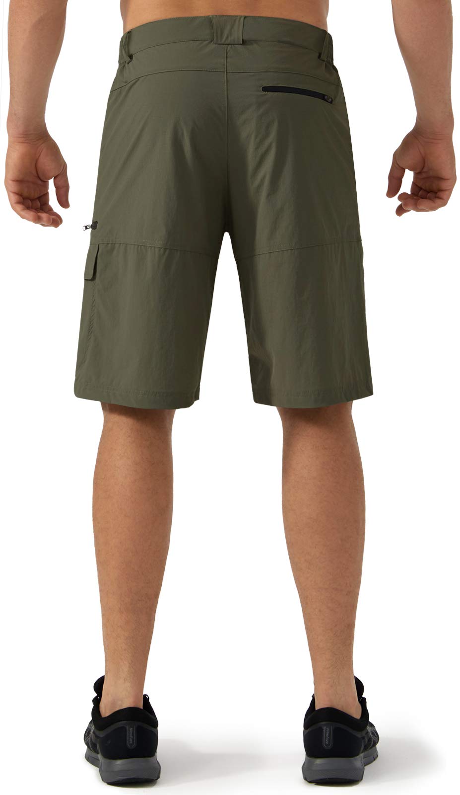 CRYSULLY Men's Hiking Outdoor Shorts Quick Dry Casual Breathable Fishing Camping Cargo Summer Shorts Army Green 32