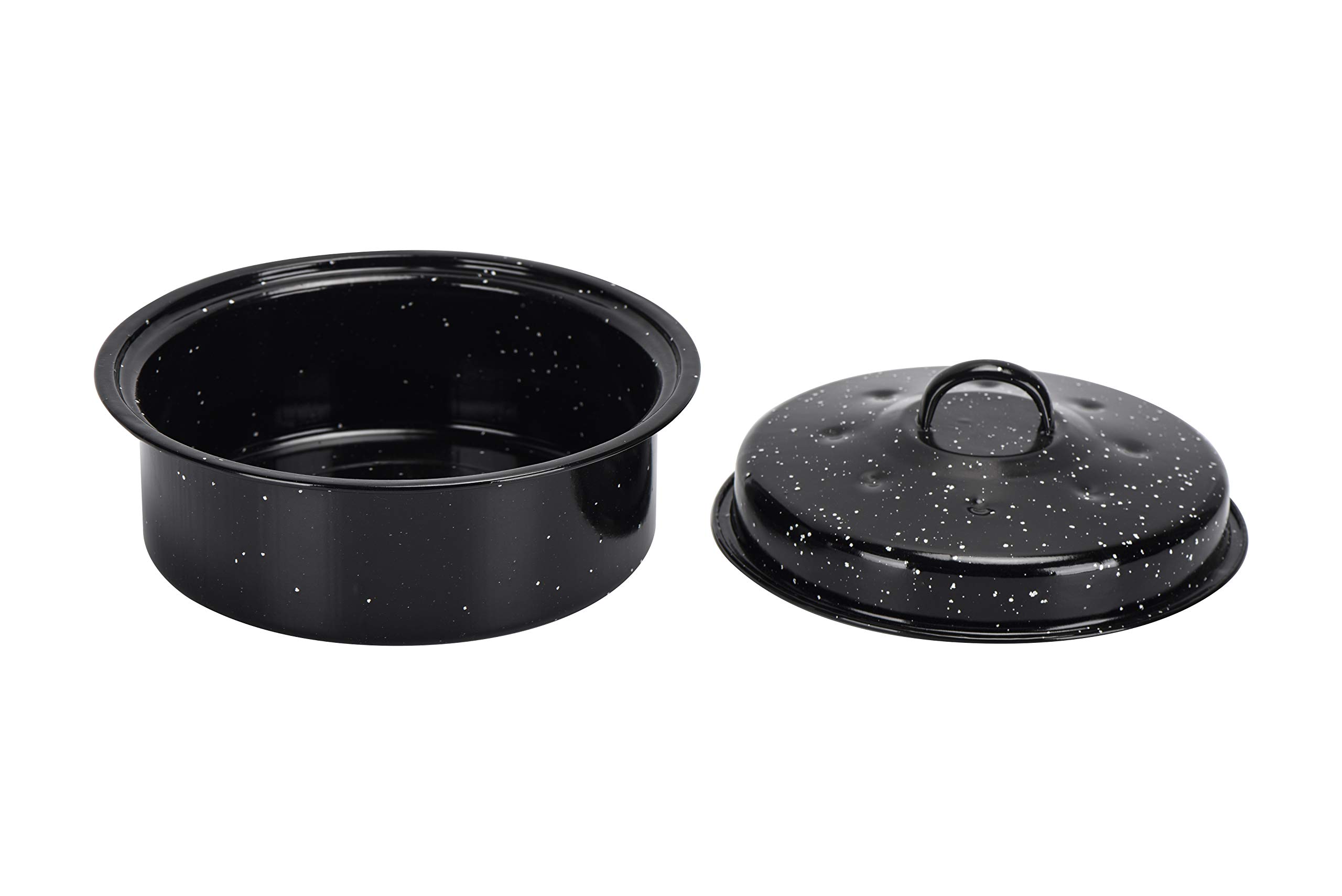 ENAMORY 3-QT Black Covered Round Roaster Pan