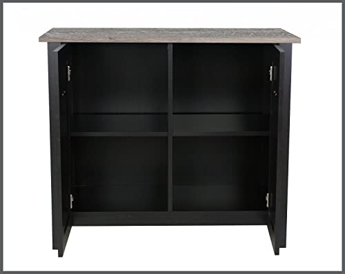 Saint Birch Ansel 2-Door Modern Wood Storage Cabinet in Black