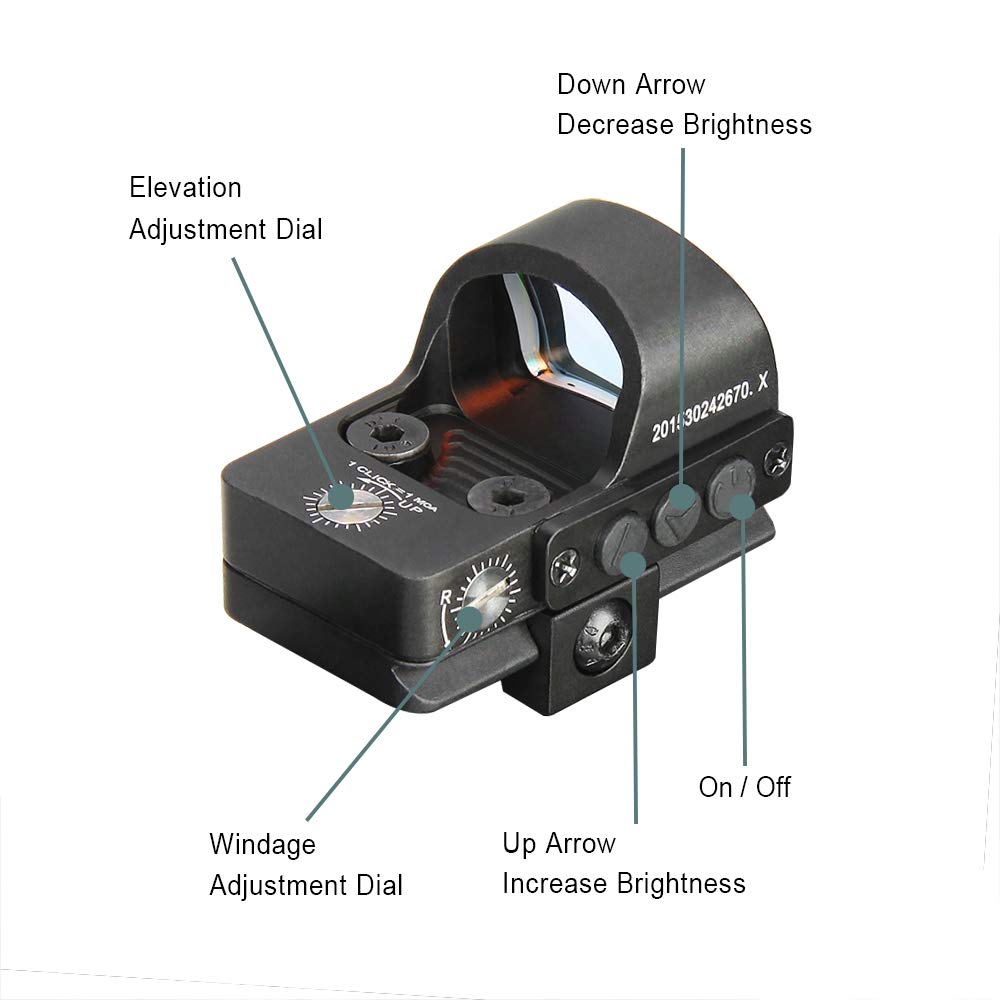 E.T Dragon Micro red dot Sight,Handgun red dot 2moa, Shock Resistance&Waterproof