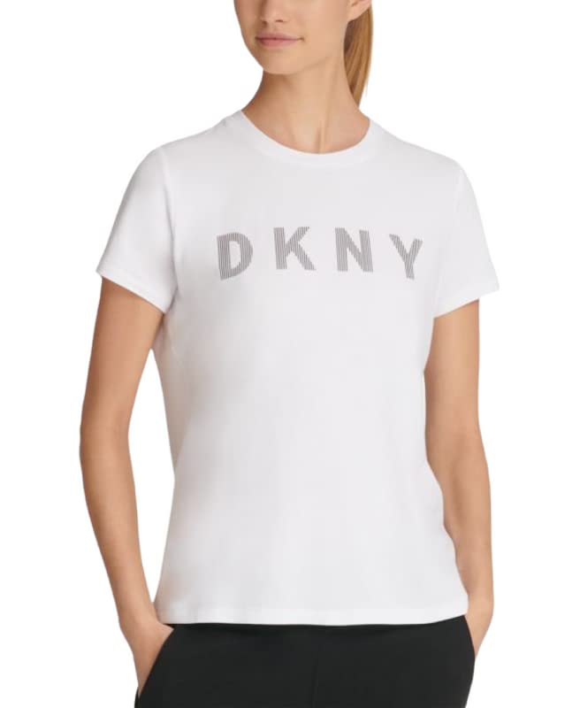 DKNY Sport Women's Logo T-Shirt (White, Small)