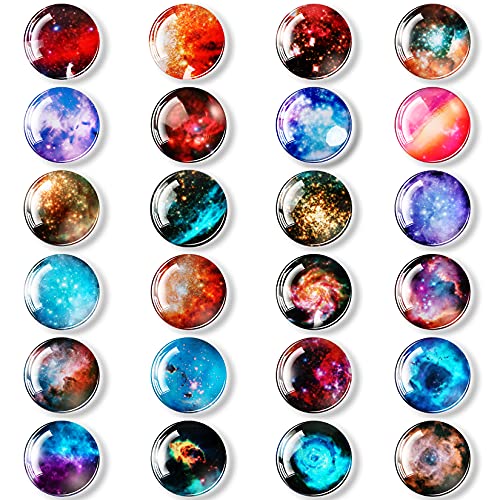 FINDMAG 24 Pack Refrigerator Magnets Decorative, Whiteboard Magnets, Glass 3D Cute Fridge Magnets, Small Magnets for Fridge, Office, Home, Kitchen, Cabinet, Whiteboard, Photo, Message, Gift