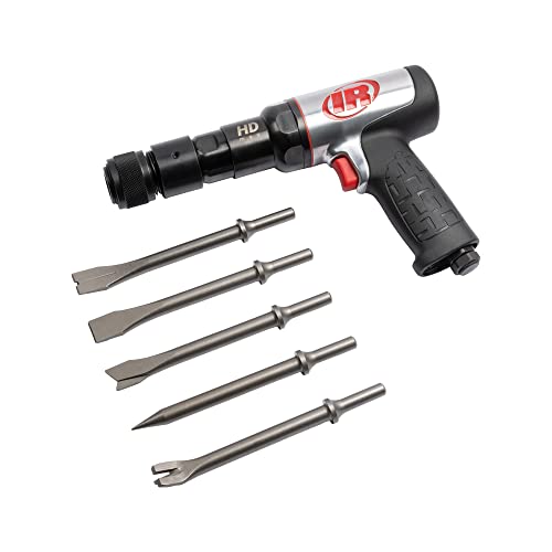 Ingersoll Rand 135MAXK Air Hammer Kit, includes 5-peice Chisel Set, 2600 BPM, 3" Stroke, 3/4" Bore Diameter, Large