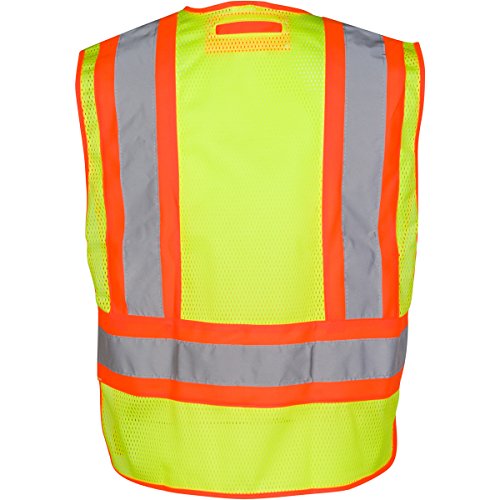 High Visibility Safety Vest β ANSI Class 2 Breakaway Vest with 5 Pockets, Yellow with Adjustable Hook and Loop Closure, Hi Vis Breathable Mesh, Heavy Duty Work Wear for Men or Women, 3 Pack (XL/XXL
