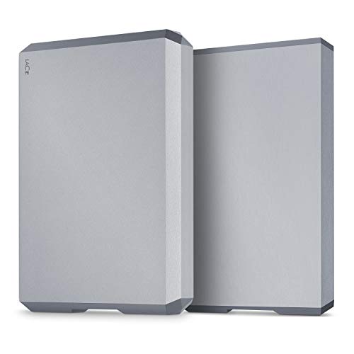 LaCie Mobile Drive 5TB External Hard Drive Portable HDD – Space Gray USB-C USB 3.0, for Mac and PC Desktop, 1 Month Adobe CC (STHG5000402)