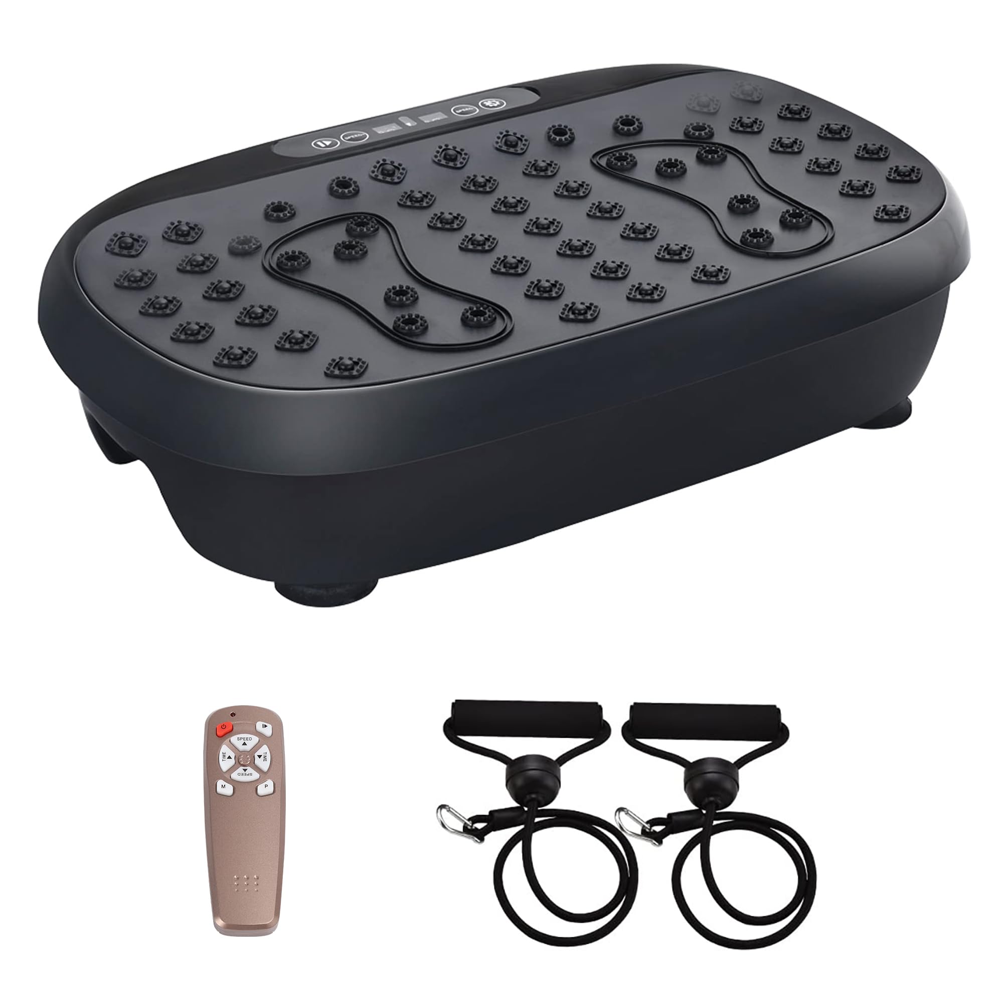EILISON Atom Vibration Plate Exercise Machine - Full Body Vibration Fitness Platform Equipment for Home & Travel Workout, Weight Loss, Toning & Wellness - Max User Weight 250lbs
