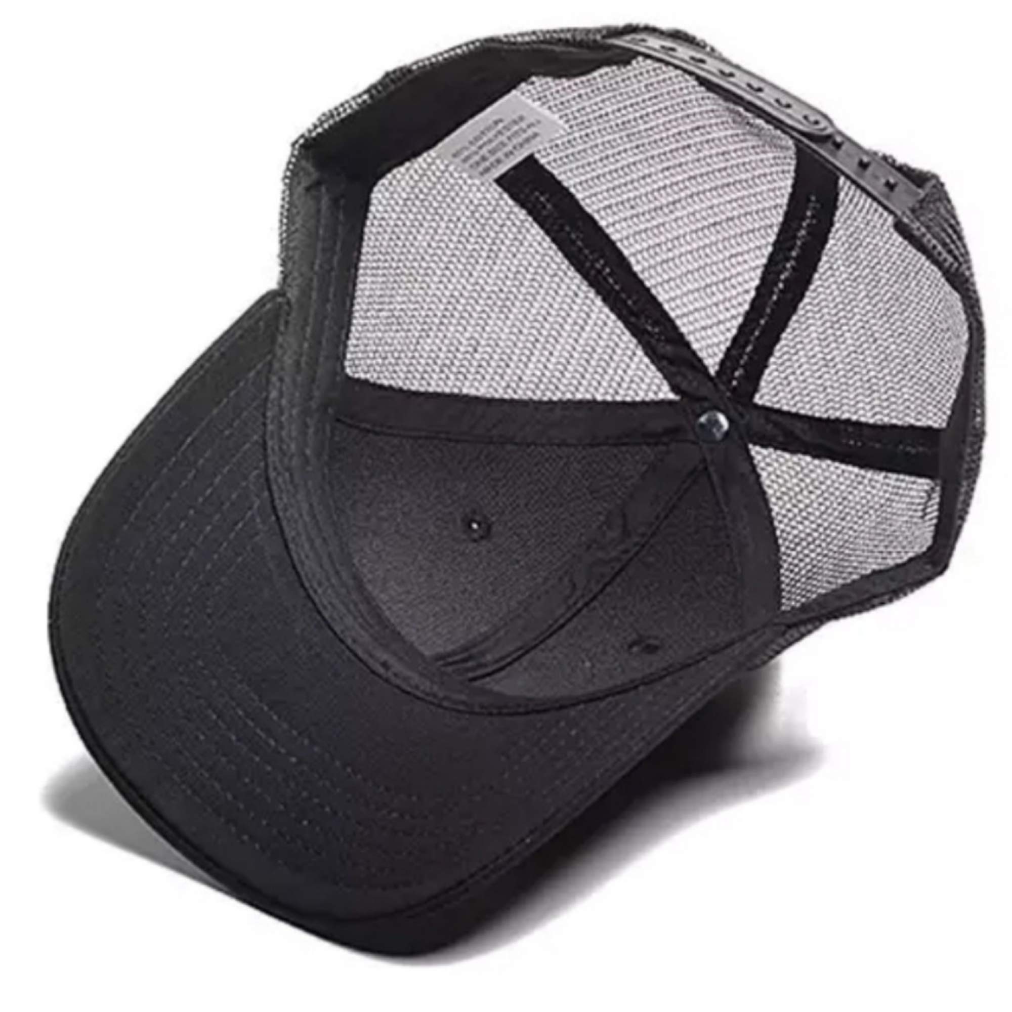 DaisyUp Skull and Crossbones Hat | Jolly Roger Flag | Pirate Hat | Black Trucker Pirate Hat One Size
