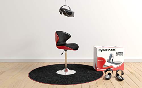 Cybershoes for STEAM VR - PC-Version - Use with Your VR Headset for Walking or Running in VR Games. Includes CYBERCHAIR and CYBERCARPET. Experience The Power of Virtual Reality Gaming.