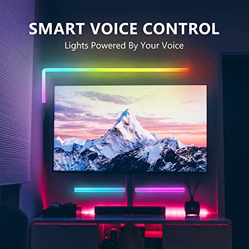 MELIFO Glide FRGBIC Wall Lights,Music Wall Lights Works with Bluetooth and App,Smart FRGBIC Wall Sconces for Bedroom,Music Wall Lights,Strip Lights for Party,Karaoke (3Pcs+2Corners)
