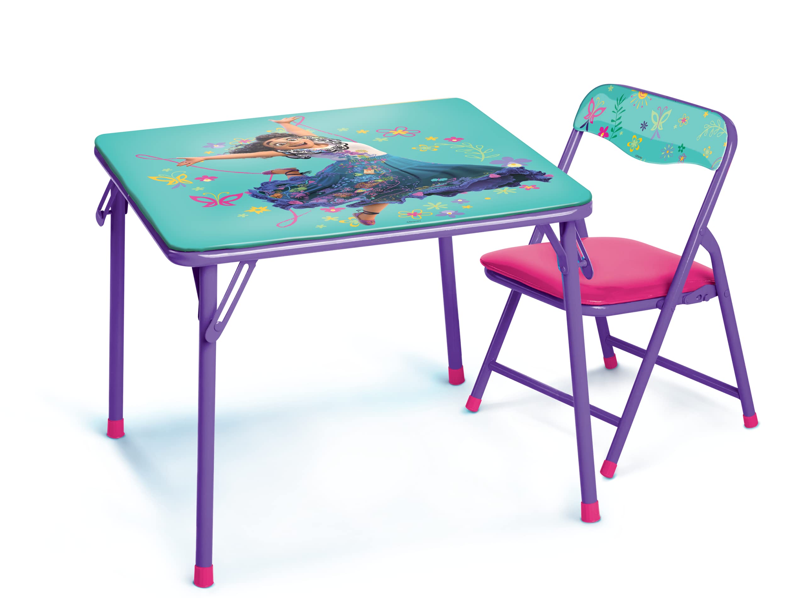 Disney Encanto Kids Table & One Chair Set, Junior Table for Toddlers 20" x 20" x 16.4"H