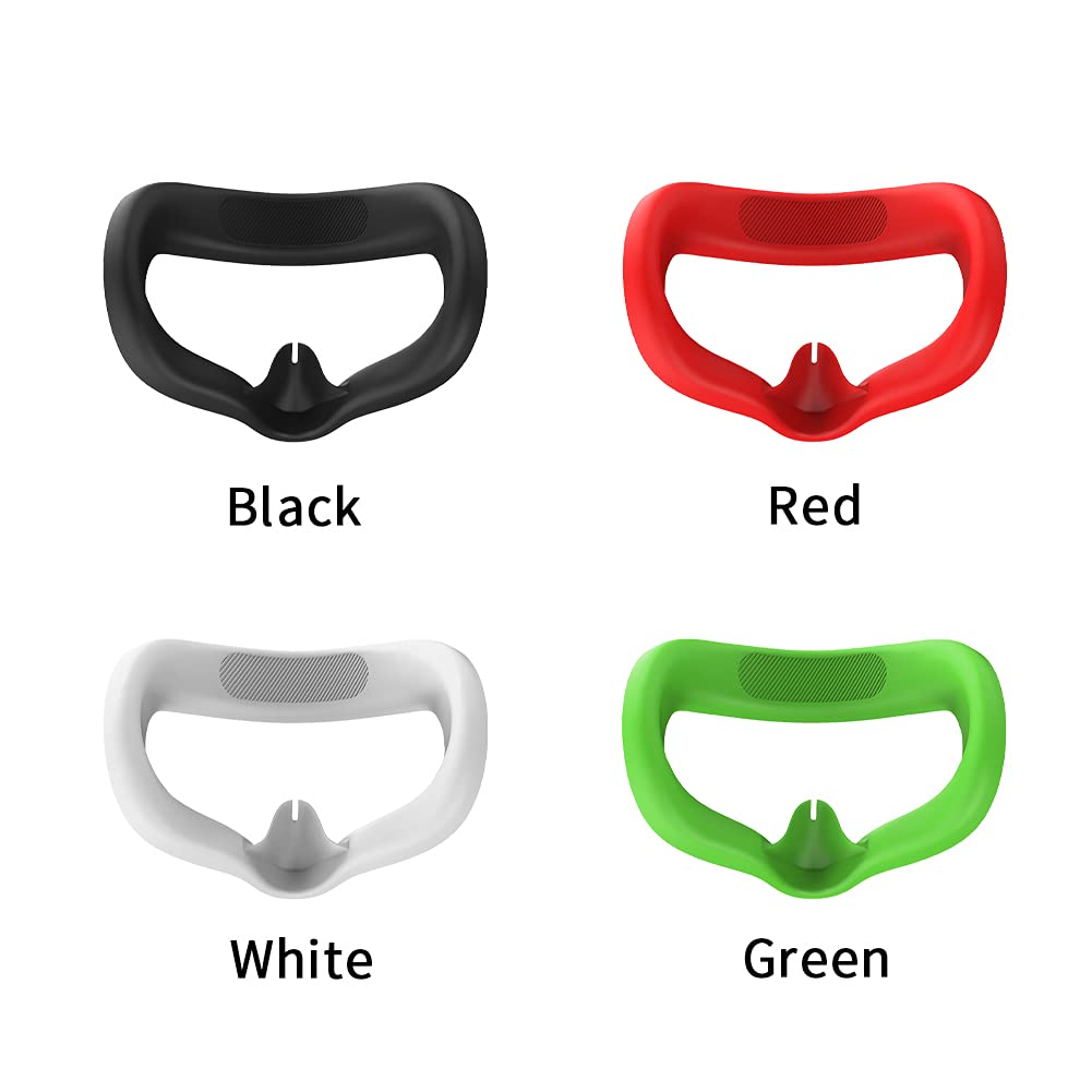 EKDJKK Silicone VR Face Cover for Oculus Quest 2, Face Pad Cushion Compatible with Oculus Quest 2 VR Headset, Sweatproof Anti-Leakage Silicone Face Cover Pad VR Facial Face Cover Replacement Pad