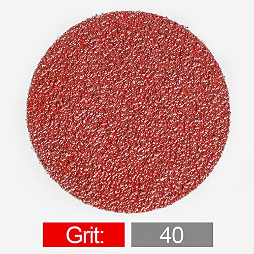 Grit40 50Pcs 3" inch Sanding Disc Roll Lock R-Type Sandpaper Quick Change Disc Grinding Pad Abrasive Disc