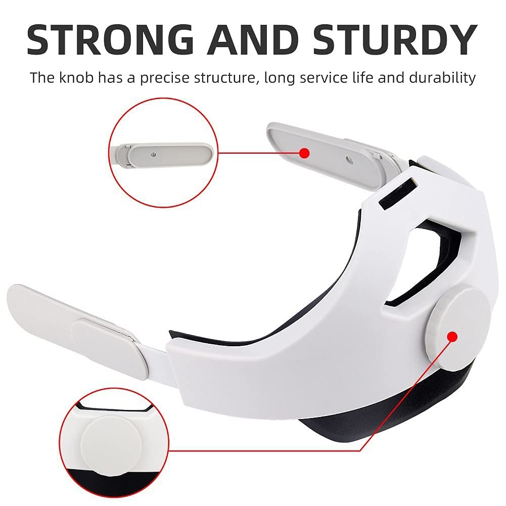 EKDJKK Adjustable Headband for Oculus Quest 2, Replacement for Elite Strap Comfortable Protective Head Strap Reduce Pressure for Enhanced Support and Comfort in VR Gaming