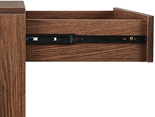 Crosley Furniture CF1117-WA Liam Mid-Century Record Storage End Table, Walnut