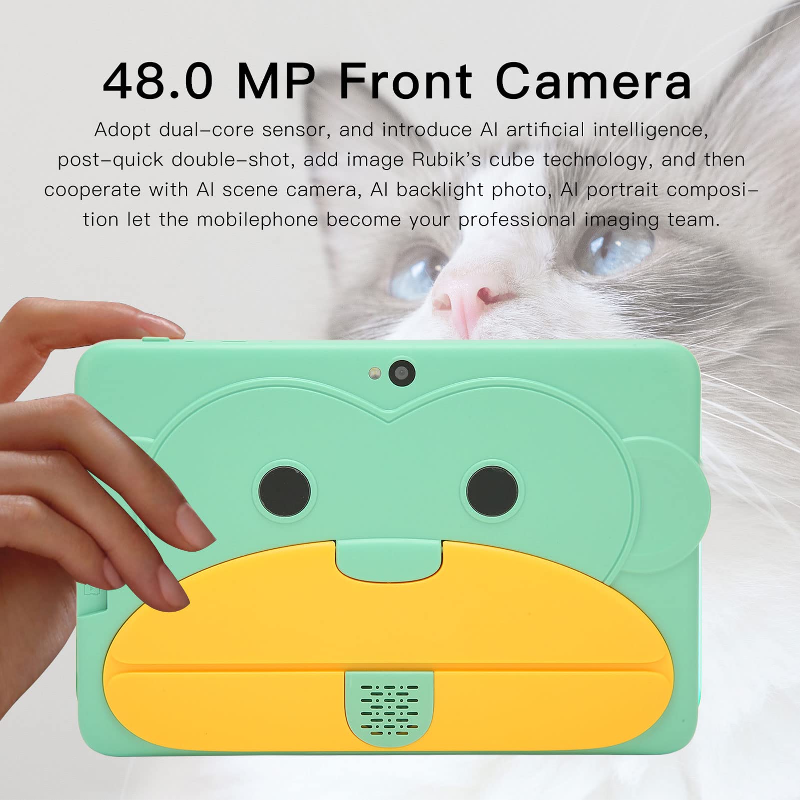 FOTABPYTI Kids Tablet, 100‑240V Dual Camera 8 Cores CPU 2GB 32GB Toddler Tablet for Home (US Plug)