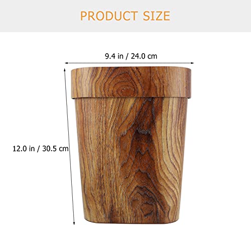 Ipetboom Small Office Desk Trash Can Square Waste Container Bathroom Toilet Paper Bucket Plastic Garbage Can Rubbish Pail Wastebasket for Bathroom Bedroom Kitchen Home Office Dorm Portable Desk