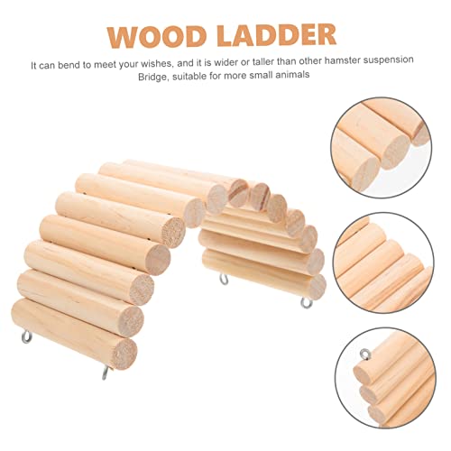 Ipetboom Toy for Mice Chews Cage Hanging Climbing Long Chinchilla Pig Ladder Suspension Multi-Function Pet Small Bridge Rat Sugar Parrot Animals Plaything Exercising Hamster Wooden Glider
