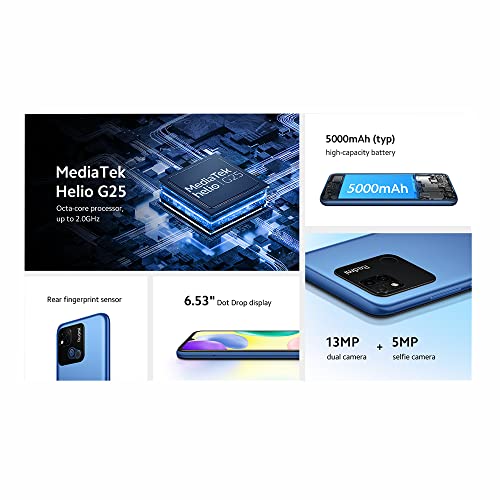 Xiaomi Redmi 10A Dual SIM, 64 GB 3GB RAM, Factory Unlocked GSM, International Version - No Warranty - (Graphite Gray)