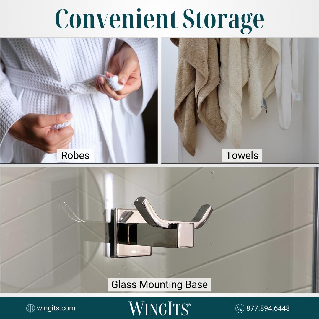 Modern Elegance Single Robe Hook Glass