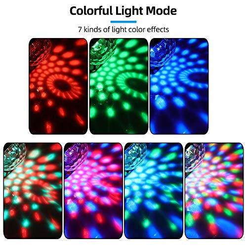 Party Lights, Dj Rave Lights Led Strobe Lights Sound Activated Stage Lights Projected Effect Dancing Lights Remote Control for Birthday Xmas Wedding Bar Kids Christmas-1 Pack