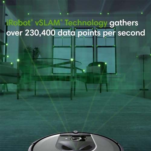 iRobot Roomba i8+ (8550) Self-Emptying Robot Vacuum, Automatic Dirt Disposal, Empties Itself for up to 60 Days, Wi-Fi, Smart Mapping, Compatible with Alexa, Medium Silver