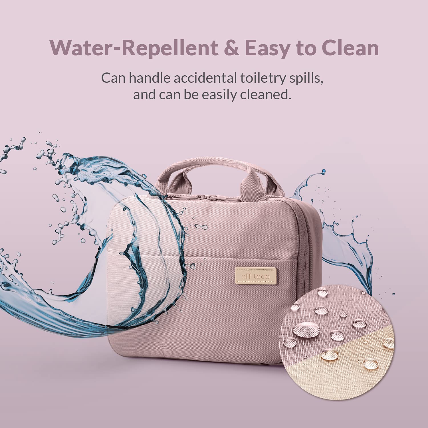 ELECOM Travel Toiletry Bag with Hanging Hook for Women and Men Water-repellent See-through Zippered Pockets Folds-up Makeup Organizer (BMA-OF04PU)