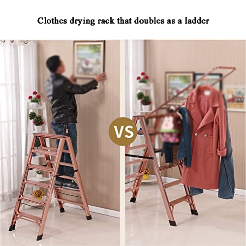 GRRICEPL Aluminum Alloy Clothes Drying Hanger Collapsible Clothes Drying Rack, Indoor Balcony Home Baby Clothes Drying Quilt Hanger for Easy Storage, No Assembly Needed (Color : B-50X15X80CM)