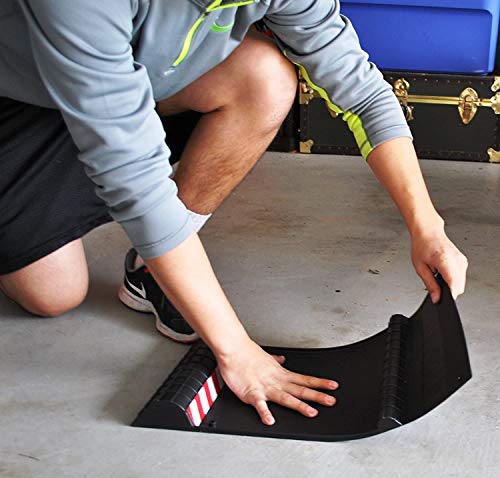 Maxsa 37358-RS Park Right Perfect Parking Self Adhesive Anti-skid Parking Mat for Cars and Trucks, 2” x 11” x 21.5” Black with Reflective Strip