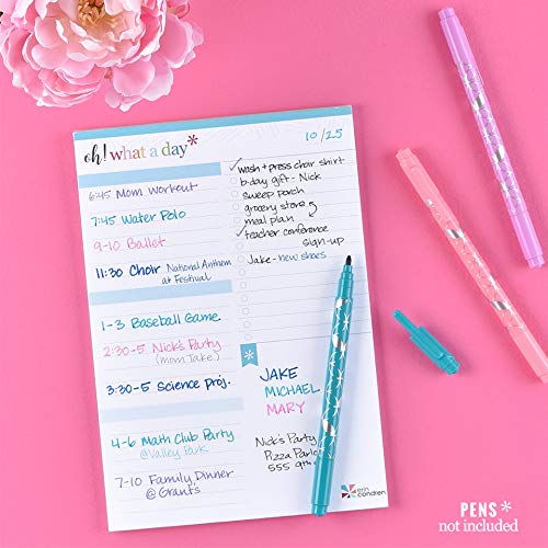 Erin Condren Designer Notepad - Daily Planning 6" x 8.5" Notepad. Includes Bullet Point List, Lined Note and Blank Section. Craft To Do or Grocery Lists with Portability
