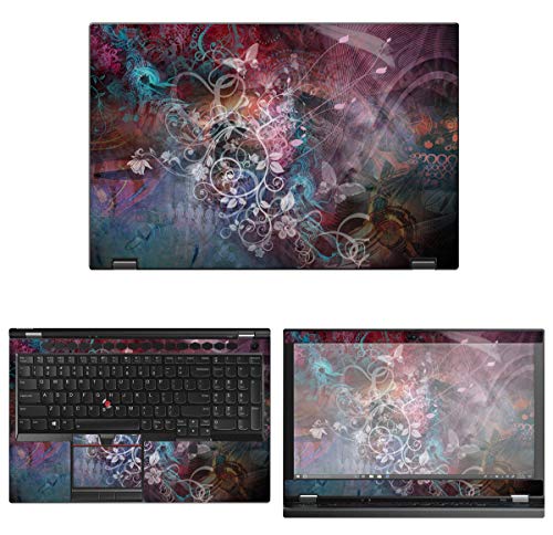 Decalrus - Protective Decal Floral Skin Sticker for Lenovo ThinkPad P53 (15.6" Screen) case Cover wrap LEthnkpd15_P53-10