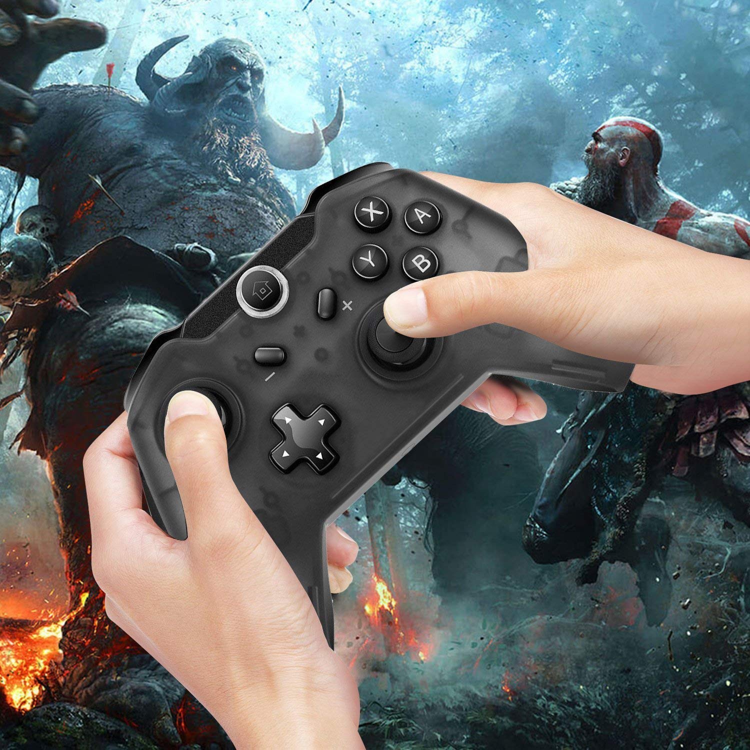 EEEkit 2 Packs Wireless Pro Gaming Controller, Gamepad Joypad Remote Console for PC Windows 7/8/10, Nintendo Switch & Switch Lite, w/USB Type C Charging (Newest Version 7.0.0)