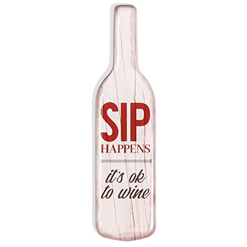 Fun Wine Bottle Magnets for Refrigerators (4 in, 12 Pack)