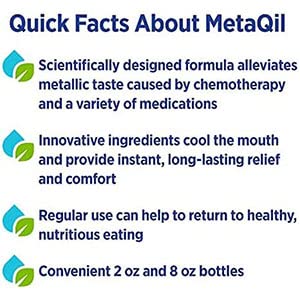 MetaQil Oral Rinse, Relieve Metallic, Bitter, Treatment Taste and Disorders, Natural Ingredients, Cools and Freshens Breath, 2 oz, 2 Count. Free Ilios Travel Cup