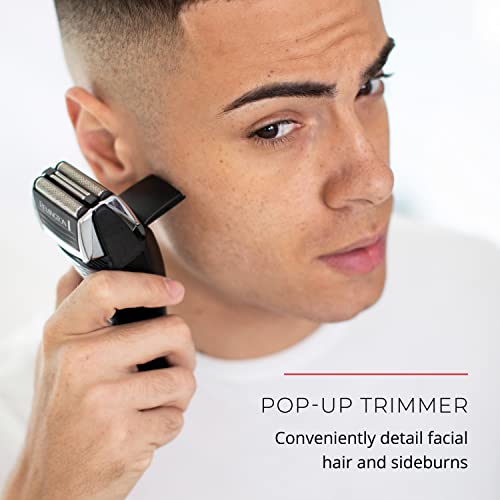 Remington Foil Shaver, Electric Razor for Men, Cordless Rechargeable with Pop Up Trimmer, Pivot & FlexFoil Technology, Lightweight Handheld Design, Black