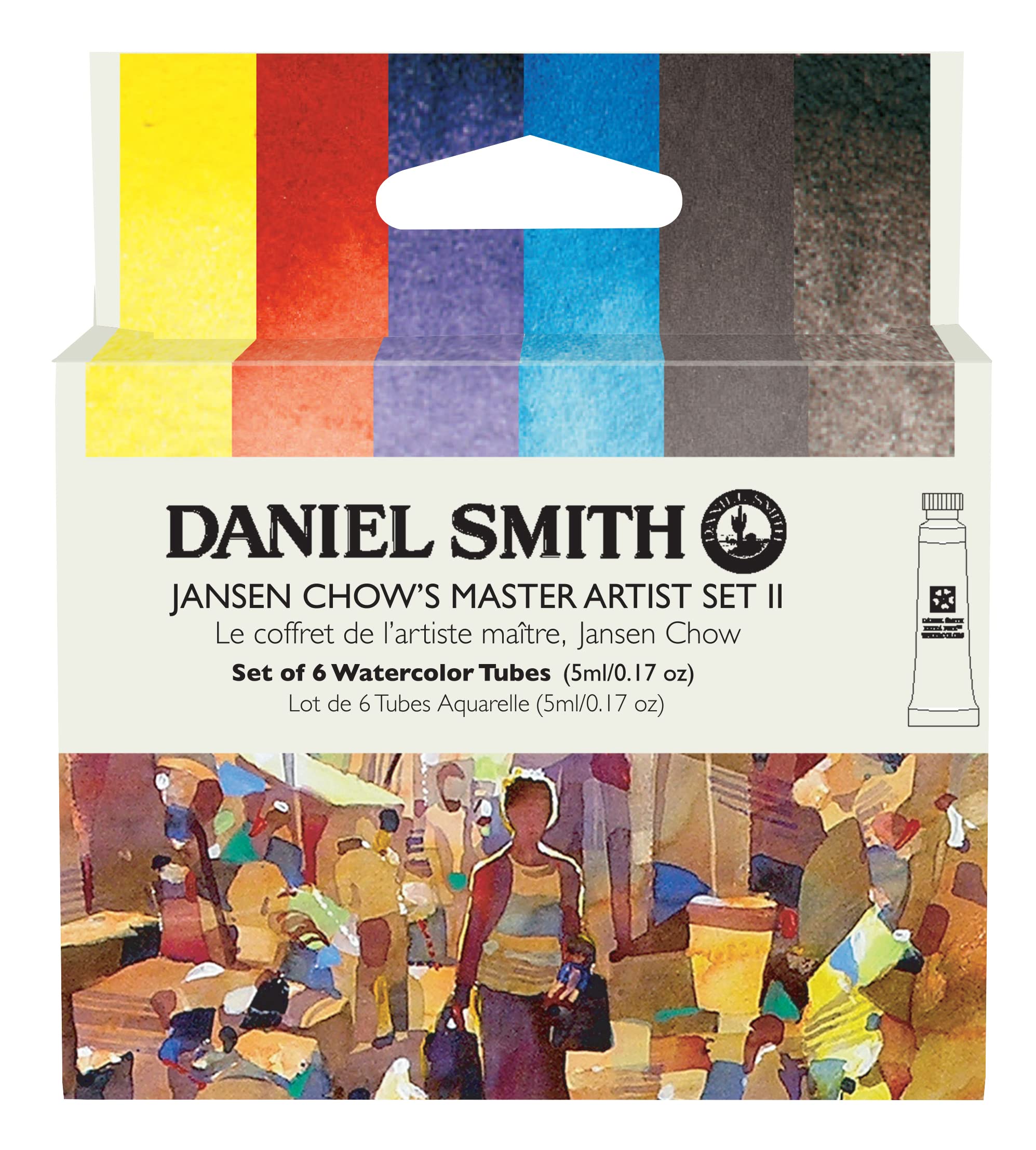 Daniel Smith Transparent Watercolor Paint, Extra Fine Jansen Kors (2), 6 Color Set, 0.16 fl oz (5 ml) (No.2), 285610406
