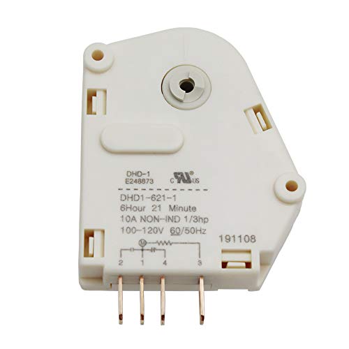 MCAMPAS 6 Hour 21 Minutes Refrigerator Defrost Timer for Whirlpool/KitchenAid/Frigidaire, Kenmore, Crosley, Kelvinator, Westinghouse, Tappan, Gibsone ect Refrigerators and Freezers
