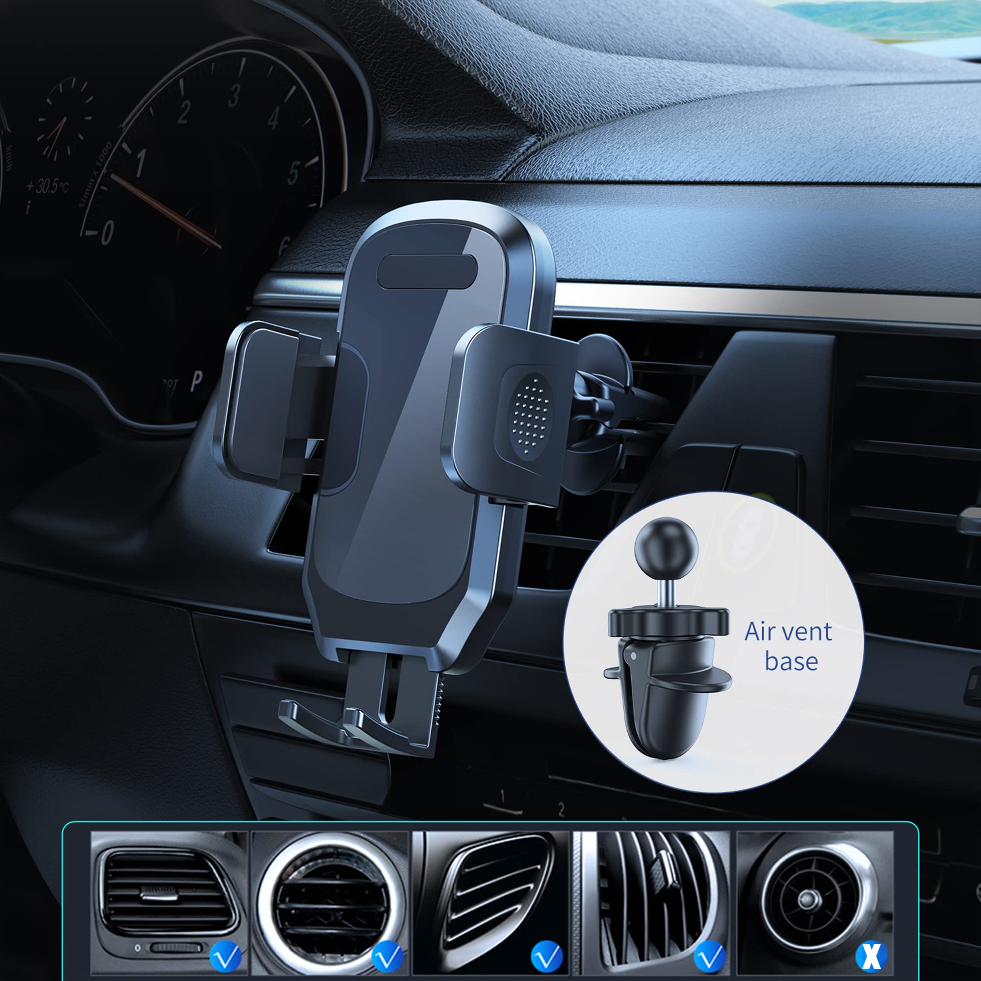Fehlot Car Phone Mount,Dashboard/Windshield/Air Vent Cell Phone Holder,Gooseneck Long Arm Cradle Anti-Shake Handsfree Stand Compatible iPhone 13 12 14 Pro Max and All Smart Phones