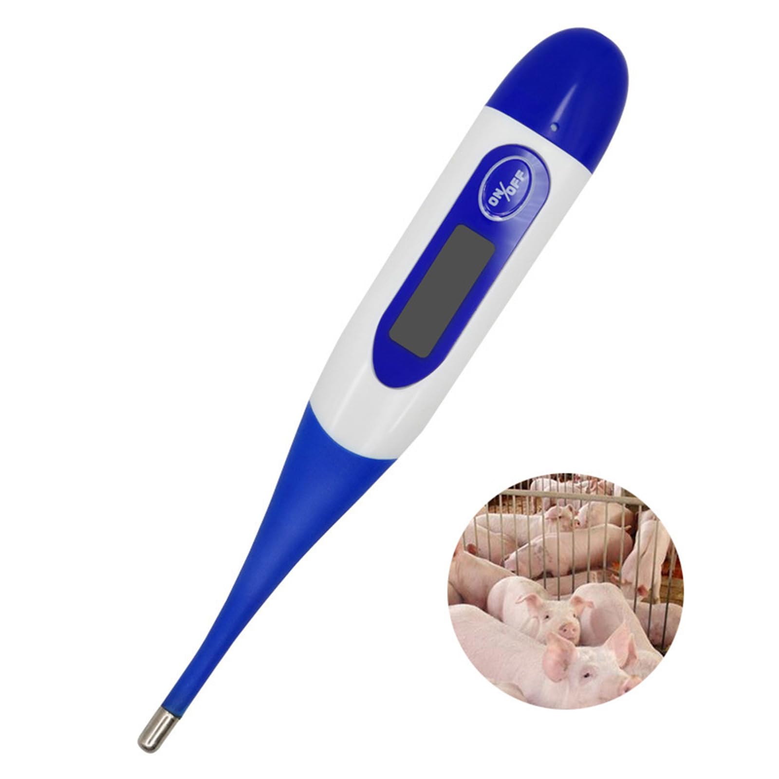 Long-Lasting Waterproof Thermometer for Pet Health Washable Pet Thermometer Device for Monitoring and Treating Pets Poultry Thermometer Digital Poultry Thermometer Chicks