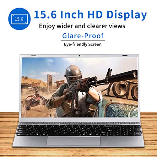 Habisder 15.6 inch Laptop, IPS Display, 64-bit Quad-core celeron_j4115 Processor, 8GB RAM, 256GB SSD, scalable 1TB SSD Solid State Drive, 8000mAh high Battery Life, Windows 10 OS（Grey）