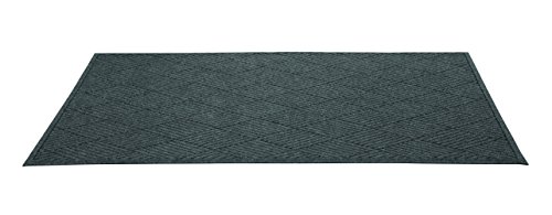 Guardian EcoGuard Diamond Indoor Wiper Floor Mat, Recycled Plactic and Rubber, 4'x6', Charcoal Black,EGDFB040604