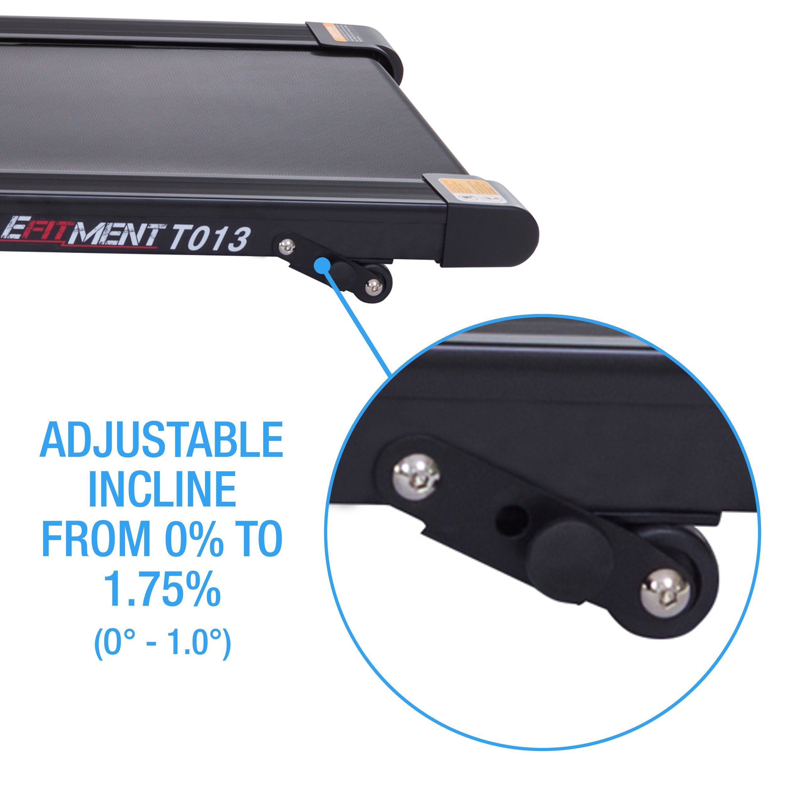 EFITMENT Slimline Motorized Treadmill with Bluetooth, Folding and Incline for Running (Slimline)