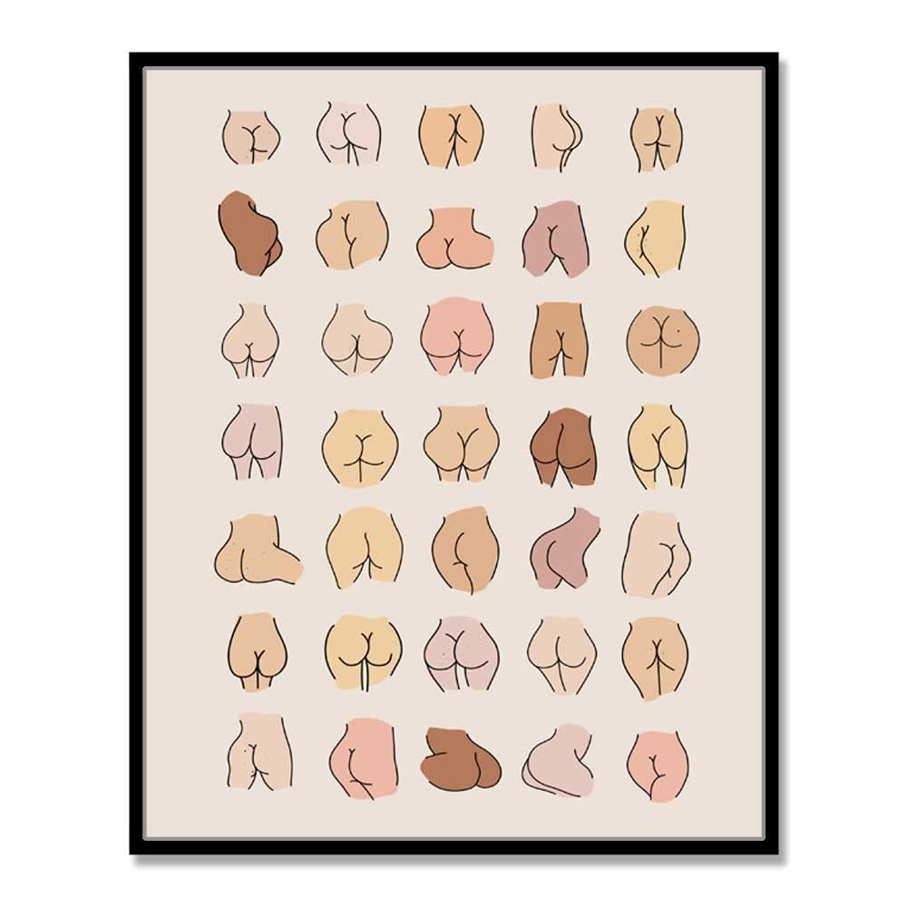Funny Bathroom Signs Wall Art Boho Bathroom Wall Decor Mid Century Modern Art Bathroom Poster Boho Bathroom Artwork Gift (11X14 INCH)