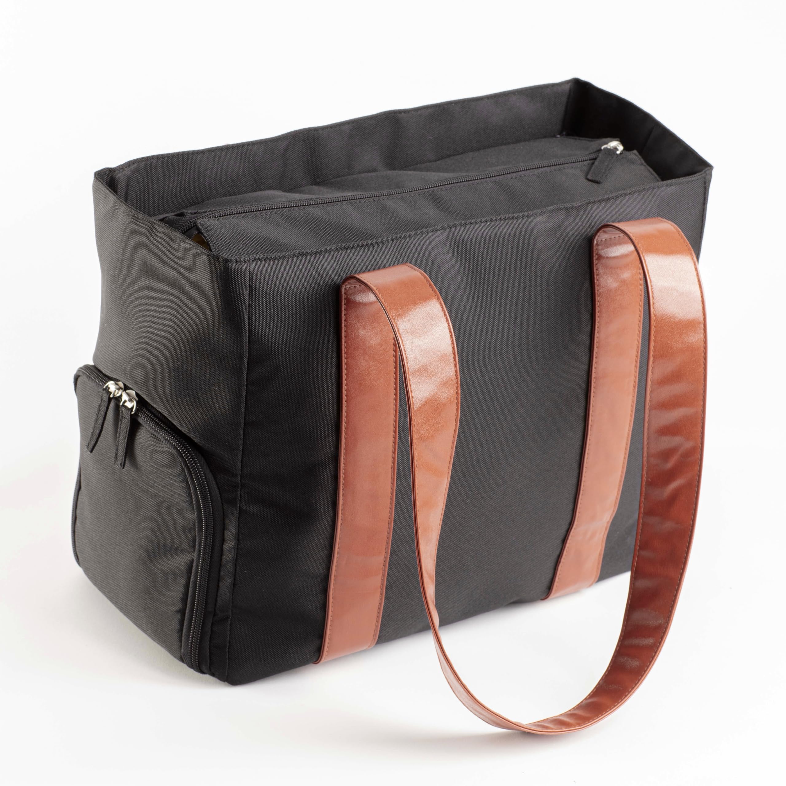 Dr. Brown's Breast Pump Carryall Storage Diaper and Tote Bag - Heather Gray and Black