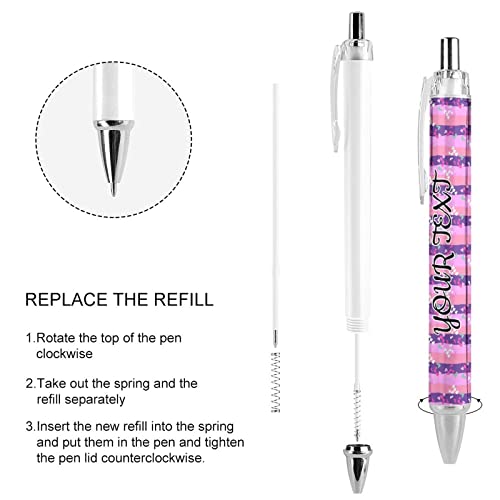 Personalized Custom Colorful Leopard Stripe Print Pens with Stylus Tip, Customized Engraving Ballpoint Pens with Name Massage Text Logo, Gift Ideas for School Office Business Birthday Graduation Anniv