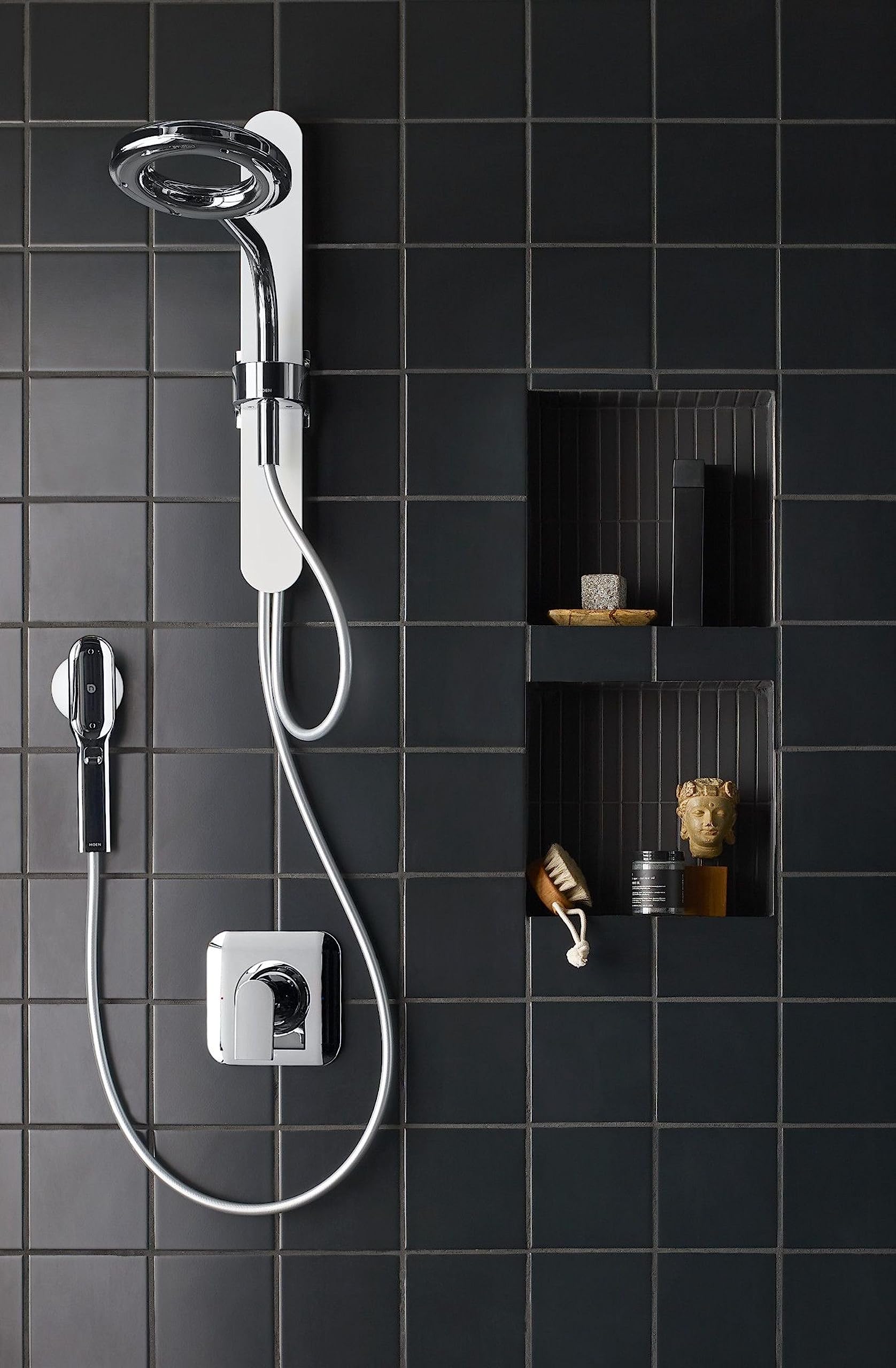 Moen N207C0CH Spa Shower including Rainshower, Handshower and Magnetic Dock, Chrome/White